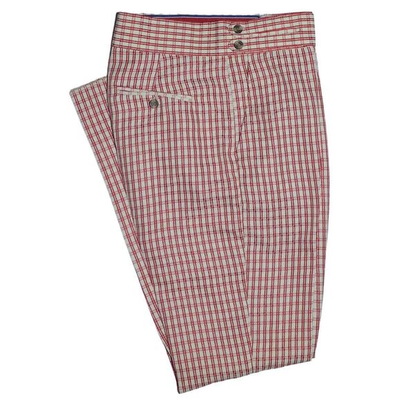 Chiragh Apparel | Pants | Mens Gurkha Pants Red White Plaid Check Slim ...